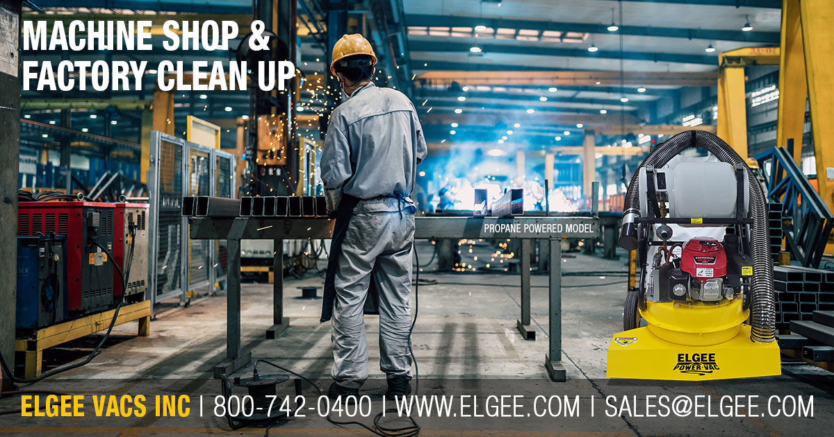Machine Shop & Factory Clean-up Demo by Elgee Vacs Inc